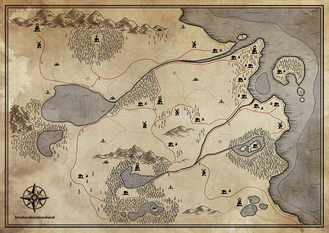 Unlabeled Map Instant Download Printable - Etsy