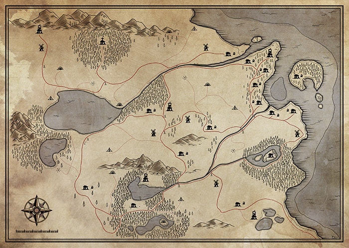 Unlabeled Map Instant Download Printable - Etsy