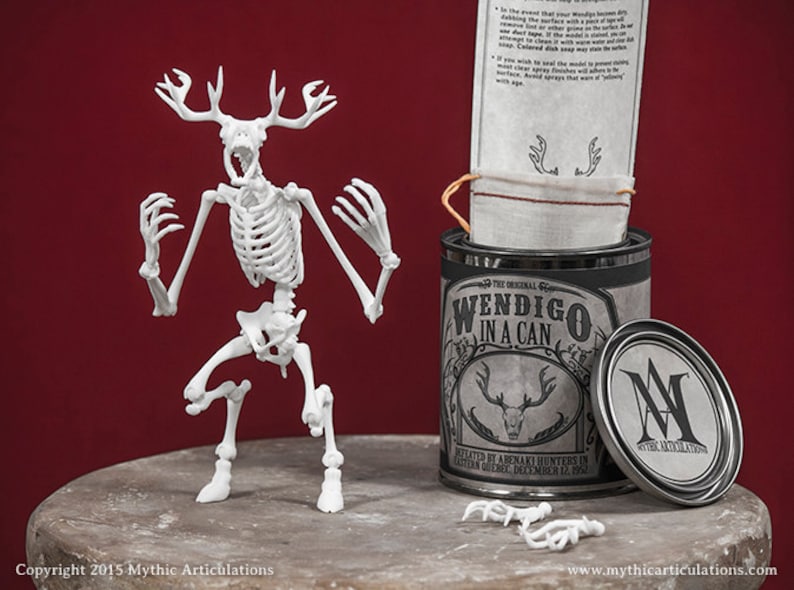 Wendigo in a Can 3D Print Taxidermy Poseable Figure - Etsy