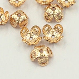 14K Gold Filled Bead Caps, Gold Filled Beads Cap for Jewelry Making ...