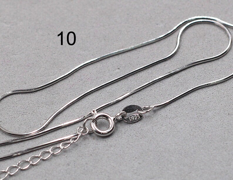 925 Sterling Silver Chain Necklaces 925 Silver Charms | Etsy