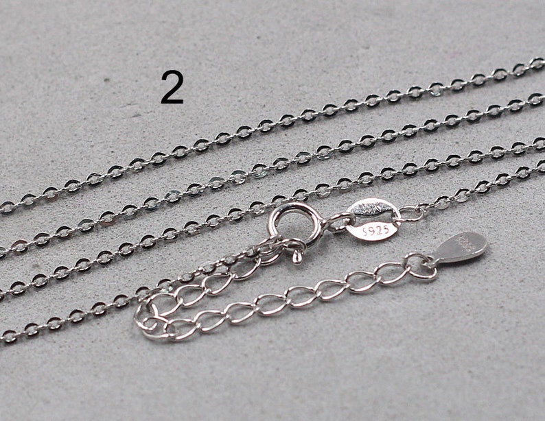 925 Sterling Silver Chain Necklaces 925 Silver Charms | Etsy