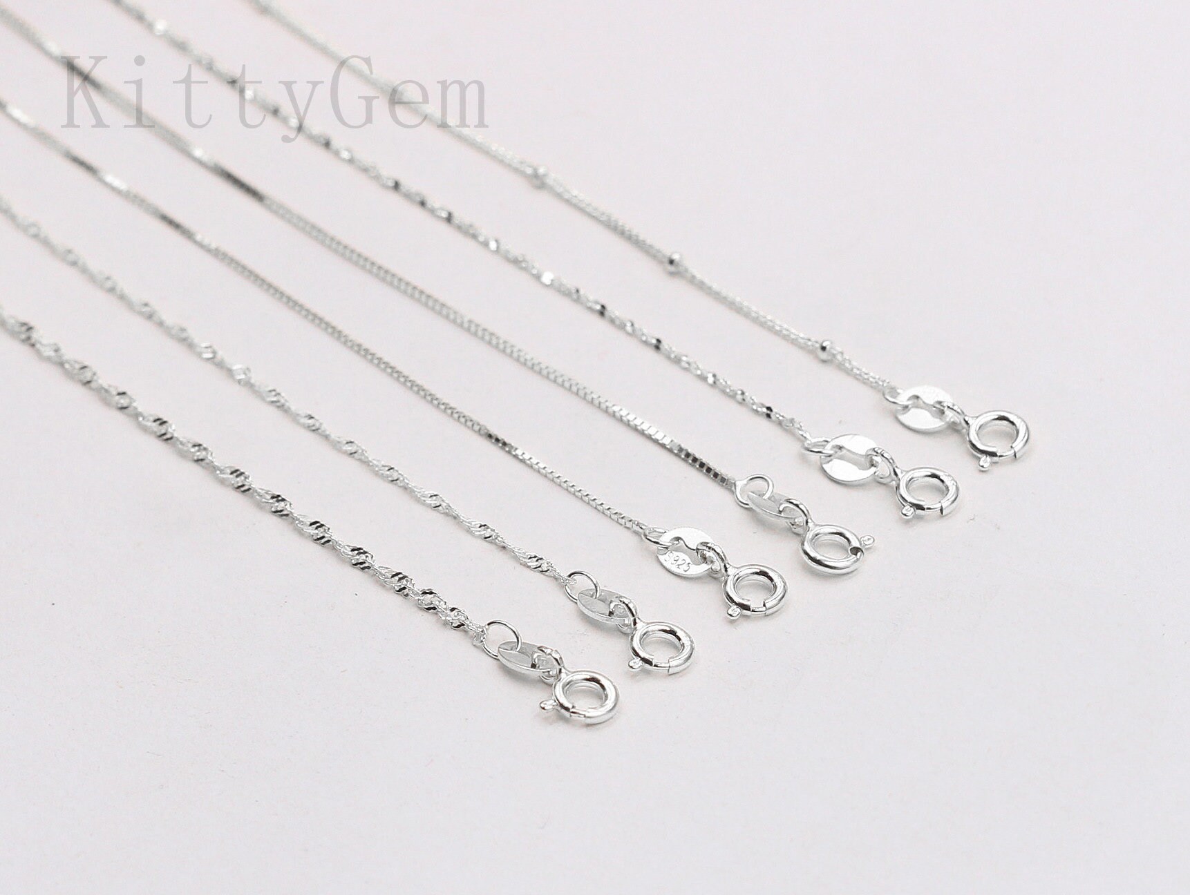 18 Sterling Silver Chain Finished Necklaces 925 - Etsy Israel