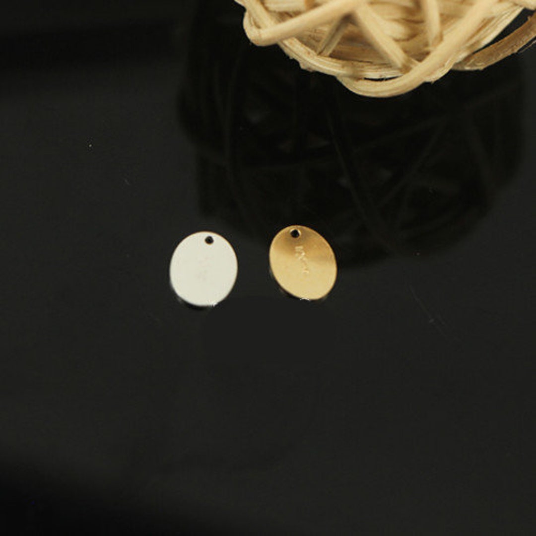 14K Gold Filled Jewelry Oval Tags, Gold Filled Necklace Tag, for Making ...