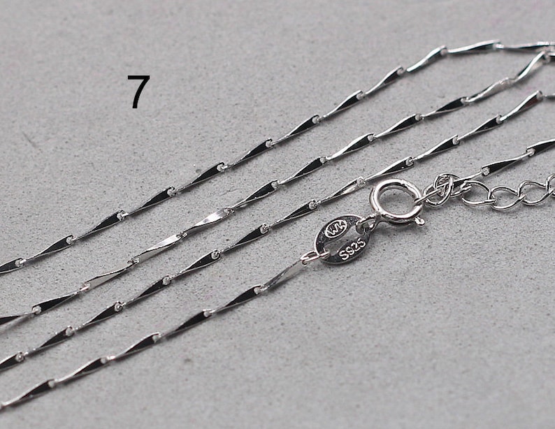 925 Sterling Silver Chain Necklaces 925 Silver Charms | Etsy