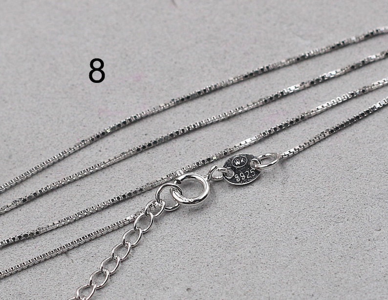 925 Sterling Silver Chain Necklaces 925 Silver Charms | Etsy