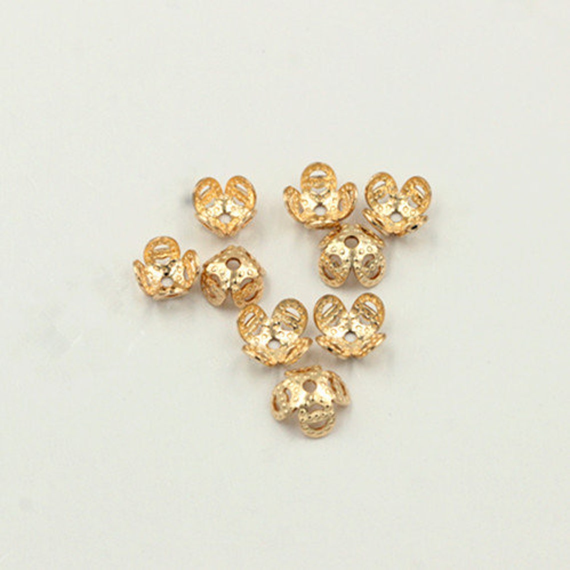 14K Gold Filled Bead Caps, Gold Filled Beads Cap for Jewelry Making ...