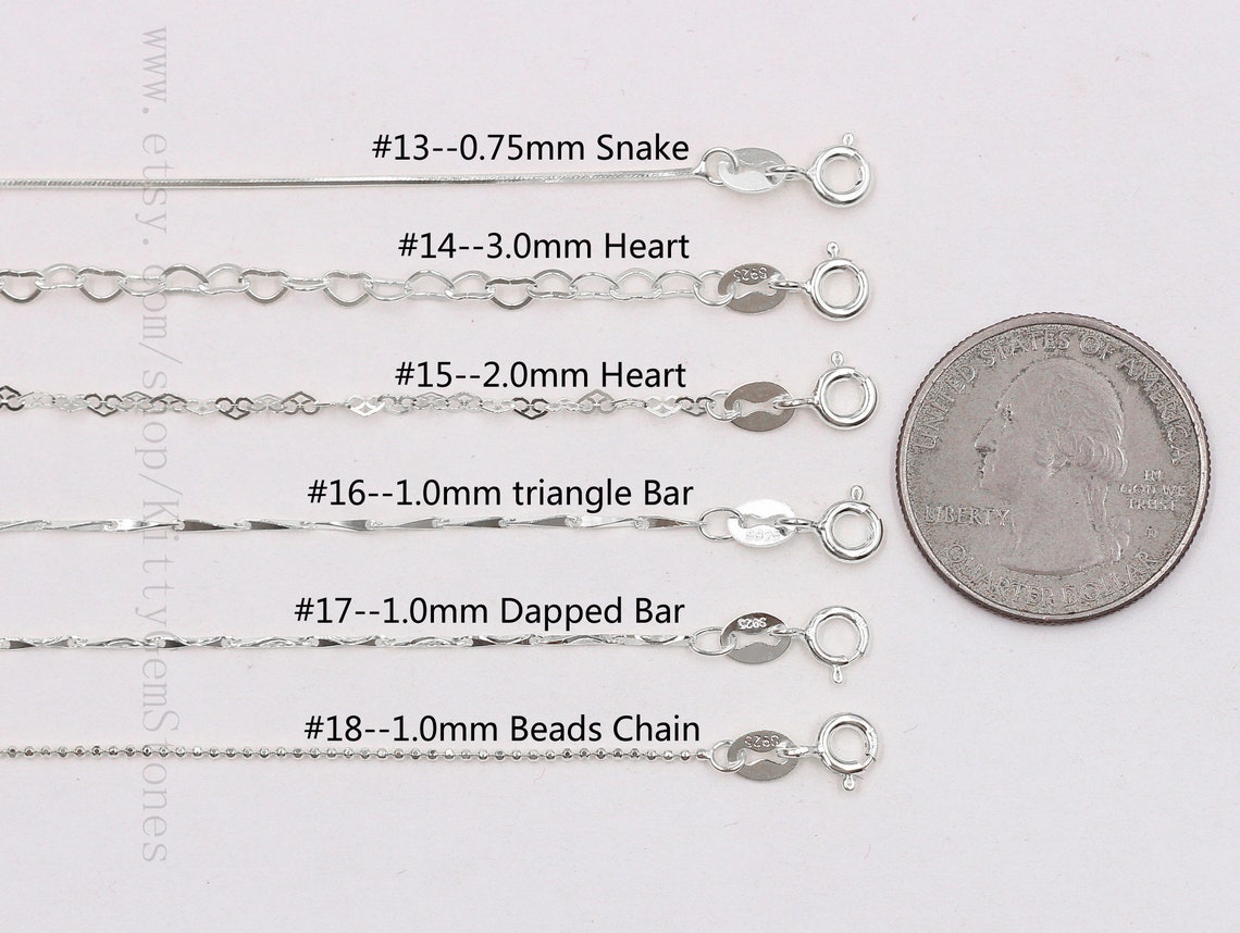 18 Sterling Silver Chain Finished Necklaces 925 - Etsy Israel