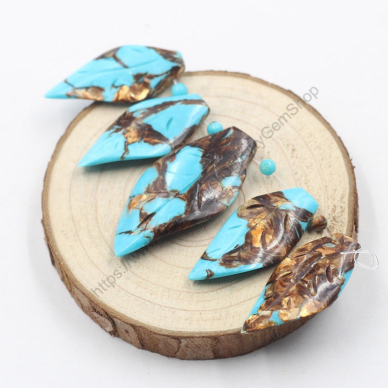 Graduated Slice Pendant Beads -- Slab Slice Gemstone Top Side Drilled ...