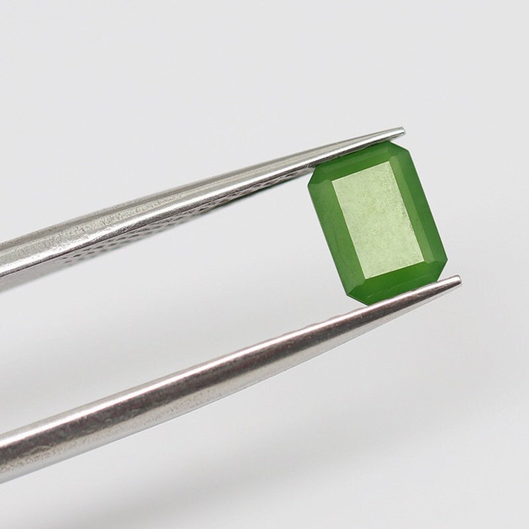 Natural Jade, Octagon Cut Nephrite for Jewelry Making, 5x7mm - Etsy UK