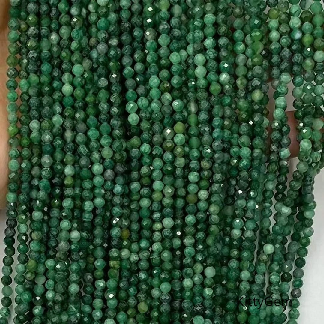Natural African Jade Beads, Green African Jade Faceted Bead, Gemstone ...