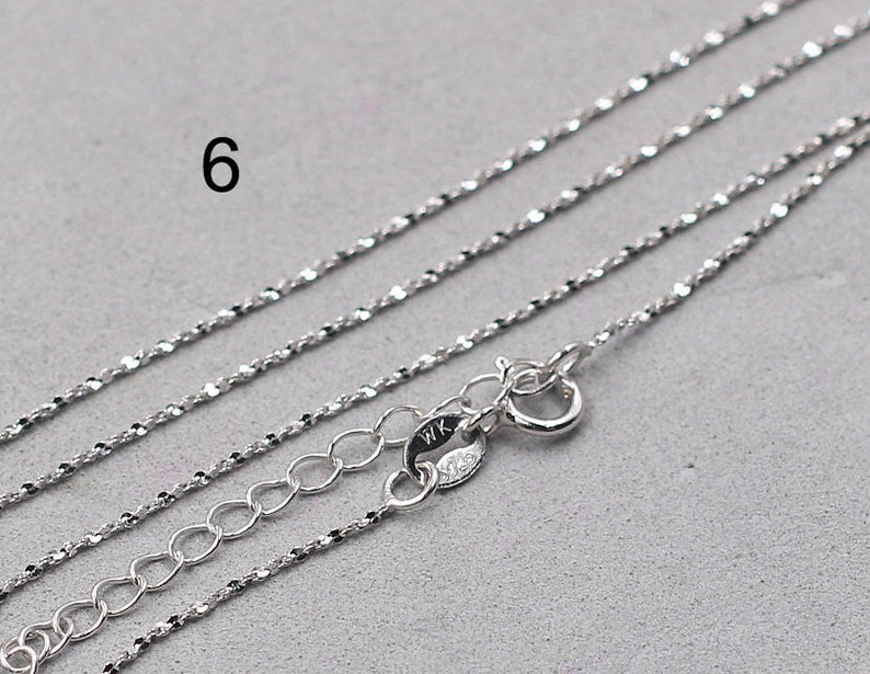 925 Sterling Silver Chain Necklaces 925 Silver Charms | Etsy