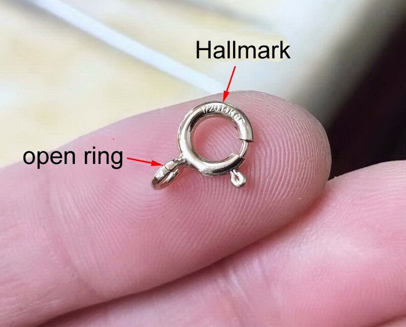 14K Gold Filled 5-8mm Spring Ring Clasps, Necklace Clasp, Bracelet ...
