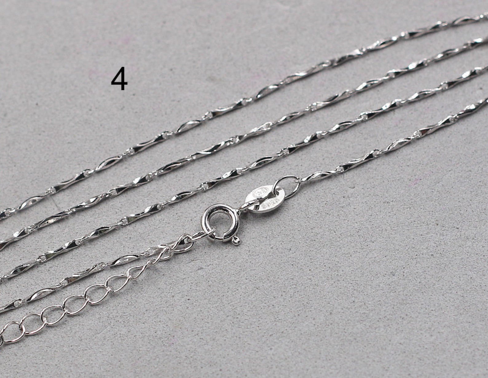 925 Sterling Silver Chain Necklaces 925 Silver Charms - Etsy
