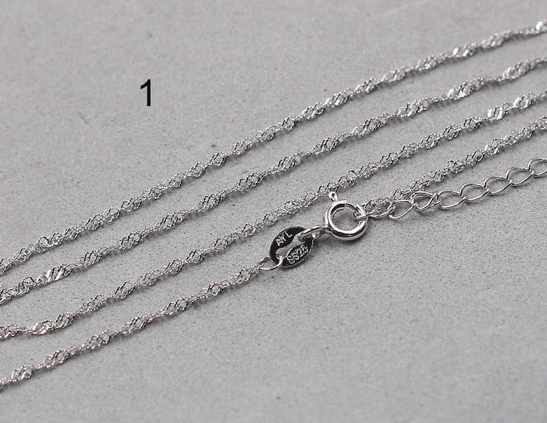 925 Sterling Silver Chain Necklaces 925 Silver Charms | Etsy