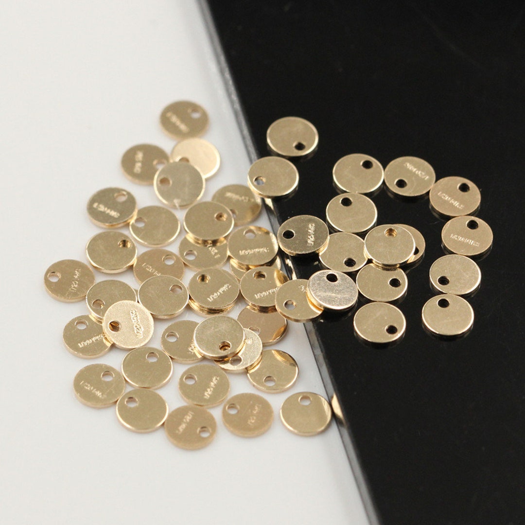14K Gold Filled Jewelry Tags, Gold Filled Necklace Tag Connector, for ...