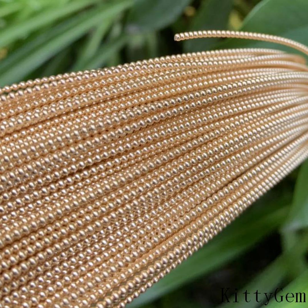1.5MM 14K Gold Filled Beaded Wire, Gold Filled Wire for Making Necklace ...