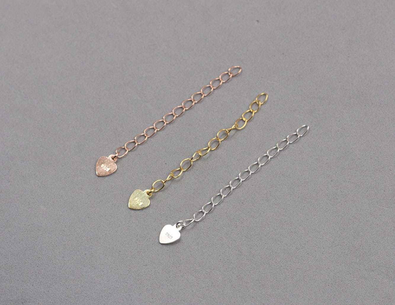 50mm Sterling Silver Extender Chain Extension Chains Tail Link - Etsy