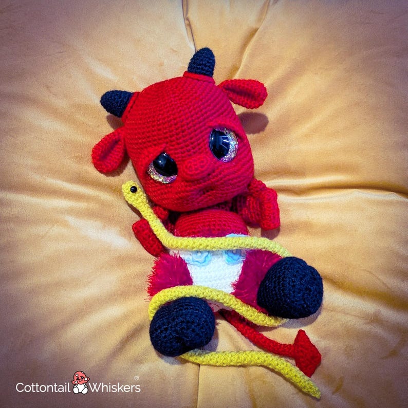 Devil Baby Crochet Pattern, PDF Digital Download, Amigurumi Demon Doll ...