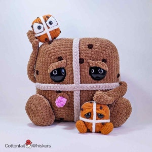Easter Crochet Pattern Bundle, Hot Cross Bun PDF Digital Download, Amigurumi Bread Tutorial - Etsy