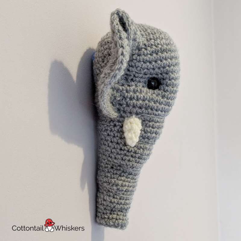 Cute Crochet Elephant Trophy Head PDF PATTERN ONLY Faux | Etsy