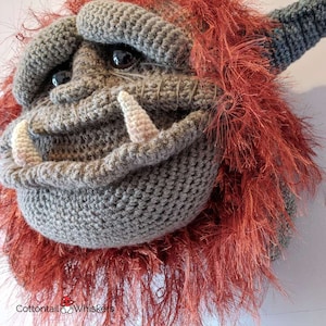 Huge Crochet Fluffy Monster Trophy Head Pattern, PDF Digital Download ...