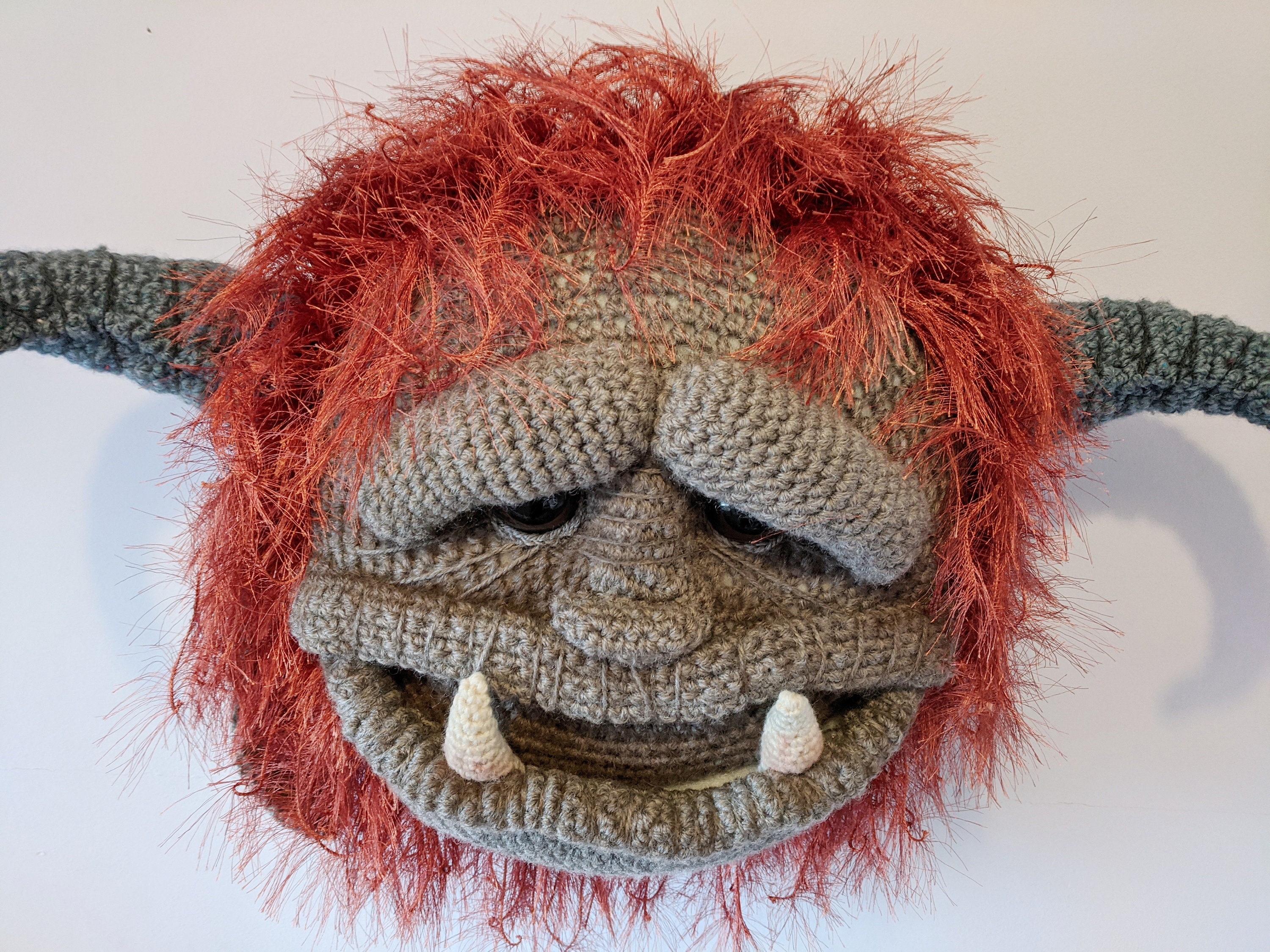 Huge Crochet Fluffy Monster Trophy Head PDF PATTERN ONLY | Etsy