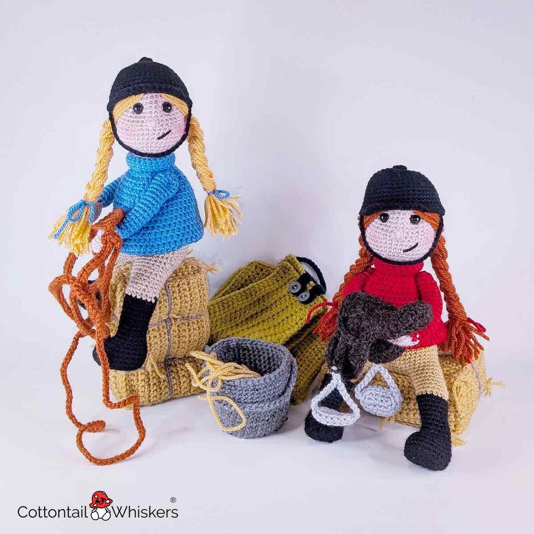 Horse Rider Crochet Pattern Bundle, PDF Digital Download, Jockey Doll ...