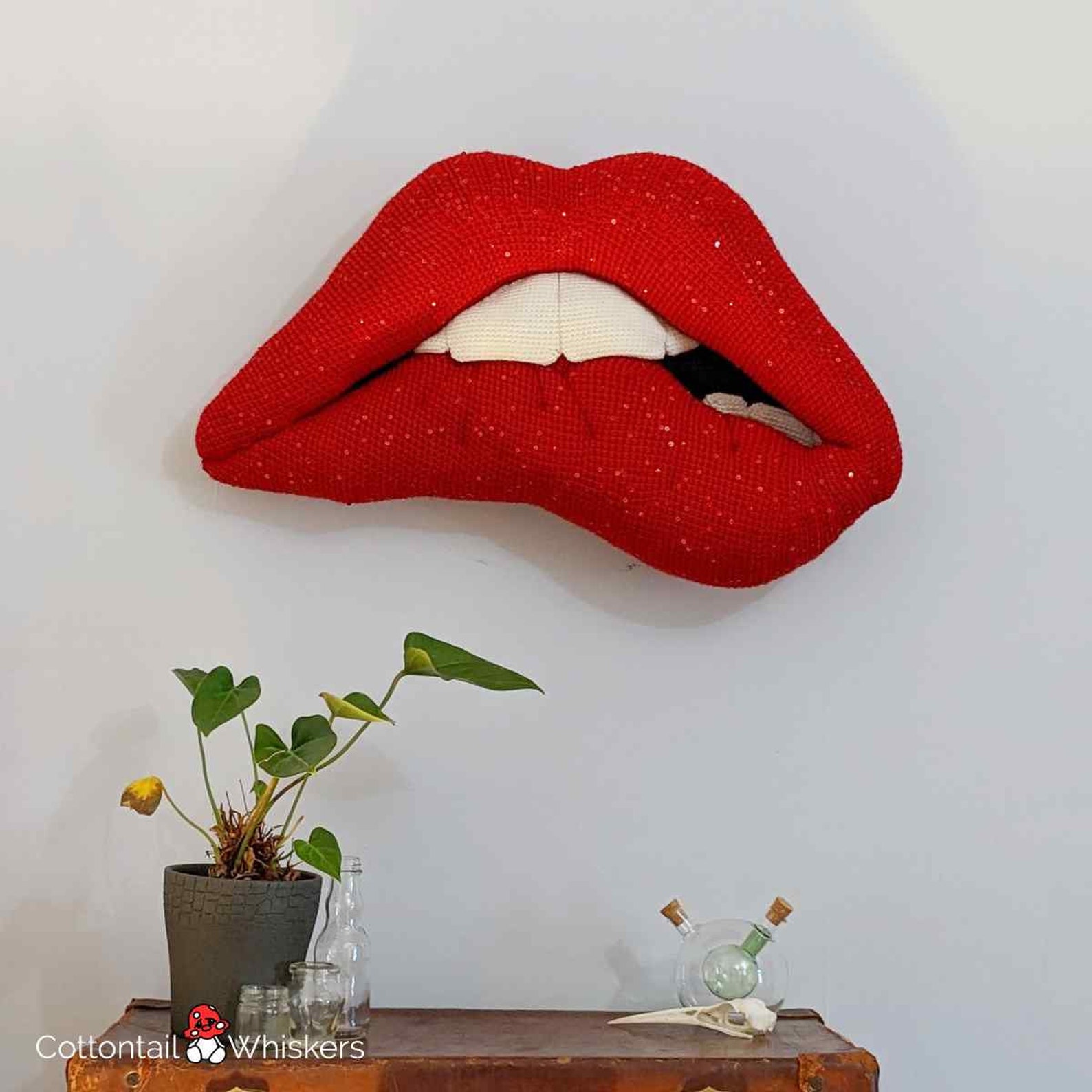 Sexy Crochet Lips PDF PATTERN ONLY Halloween Decor Biting - Etsy