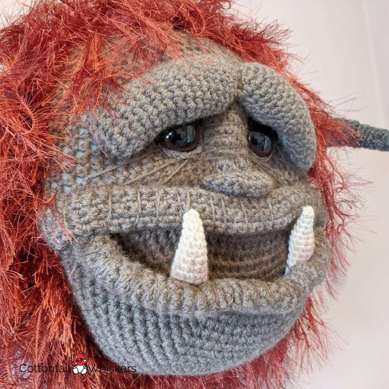 Huge Crochet Fluffy Monster Trophy Head PDF PATTERN ONLY - Etsy