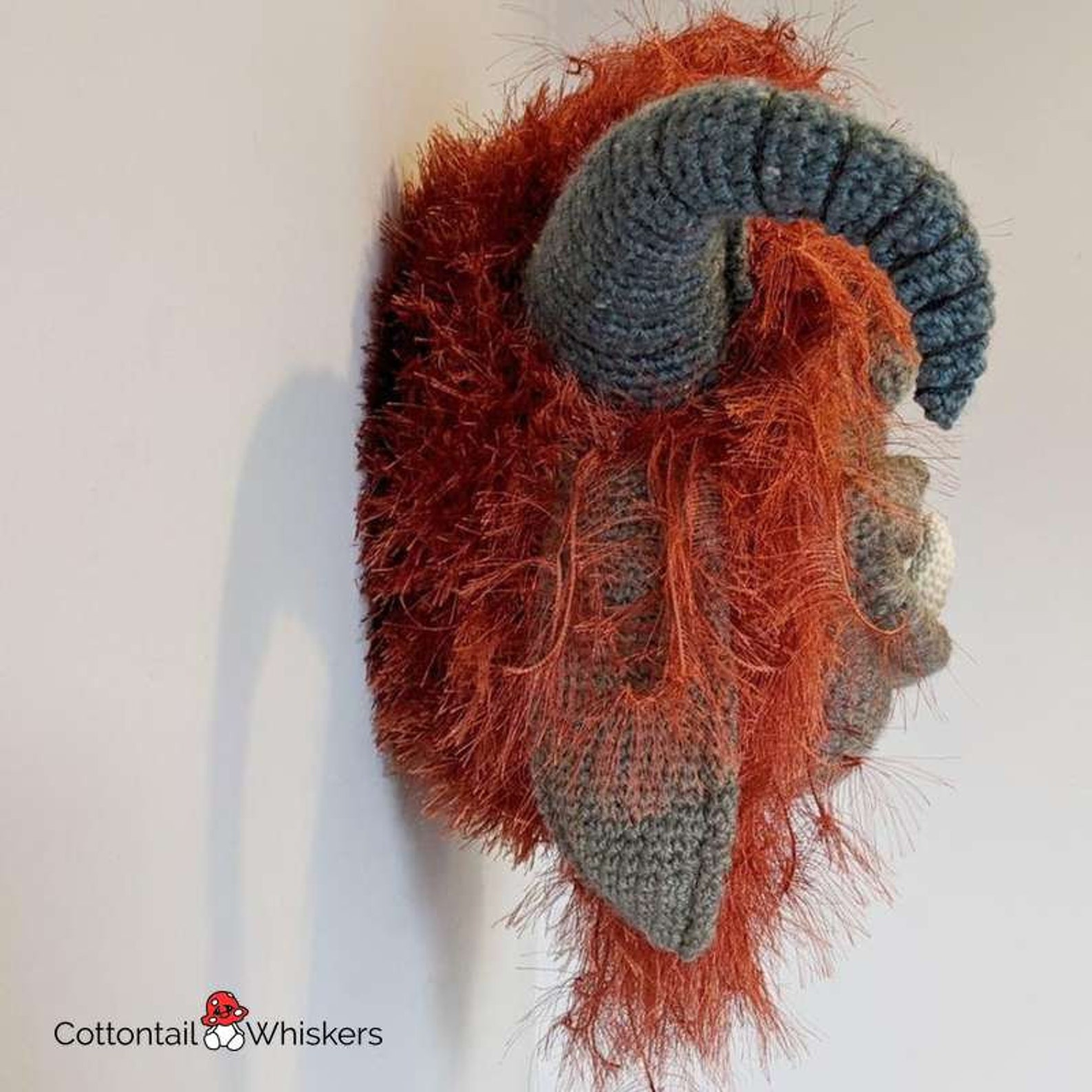 Huge Crochet Fluffy Monster Trophy Head PDF PATTERN ONLY - Etsy