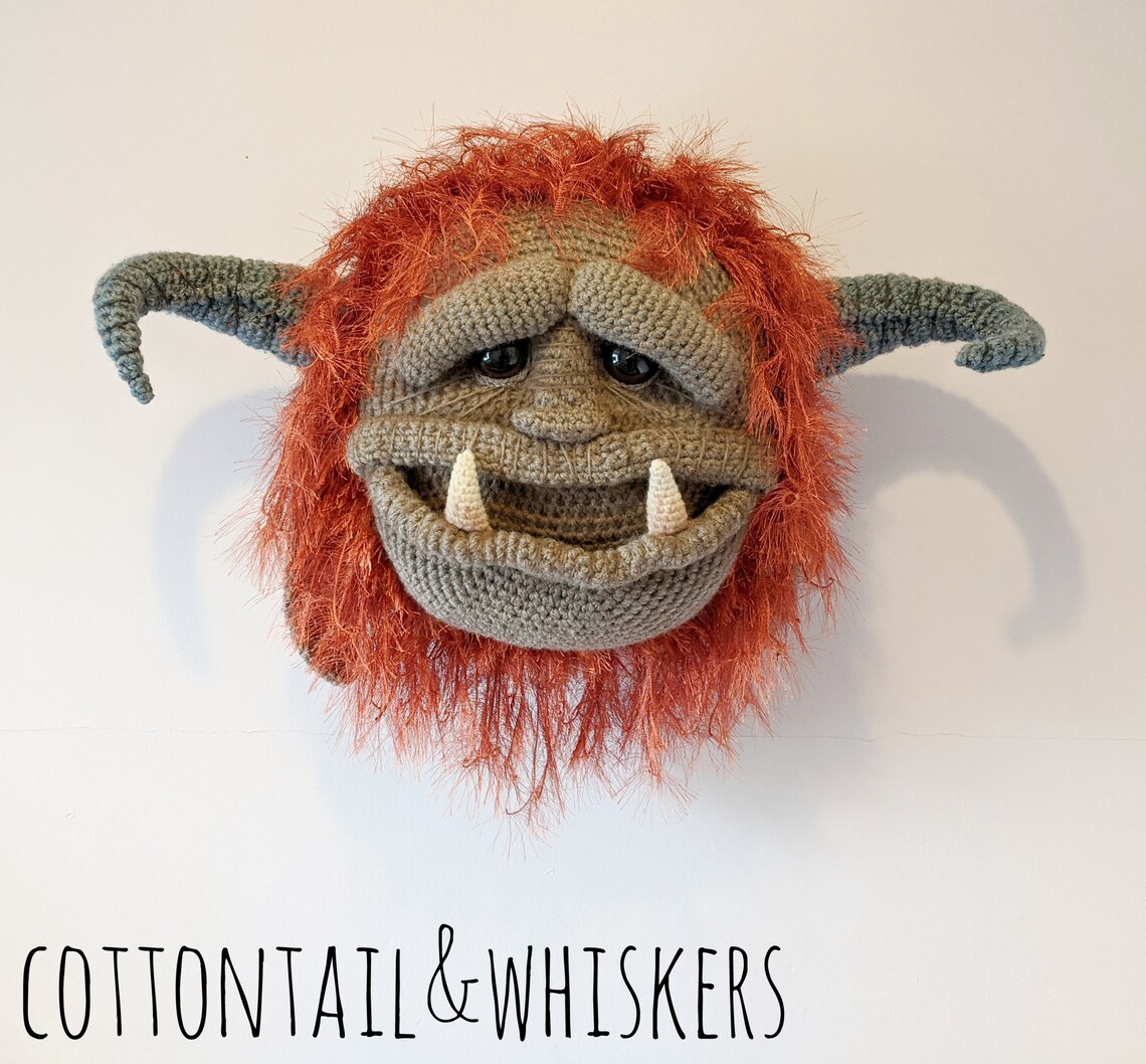 Huge Crochet Fluffy Monster Trophy Head PDF PATTERN ONLY | Etsy
