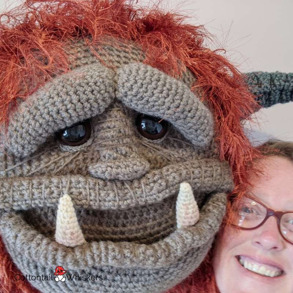 Huge Crochet Fluffy Monster Trophy Head PDF PATTERN ONLY - Etsy