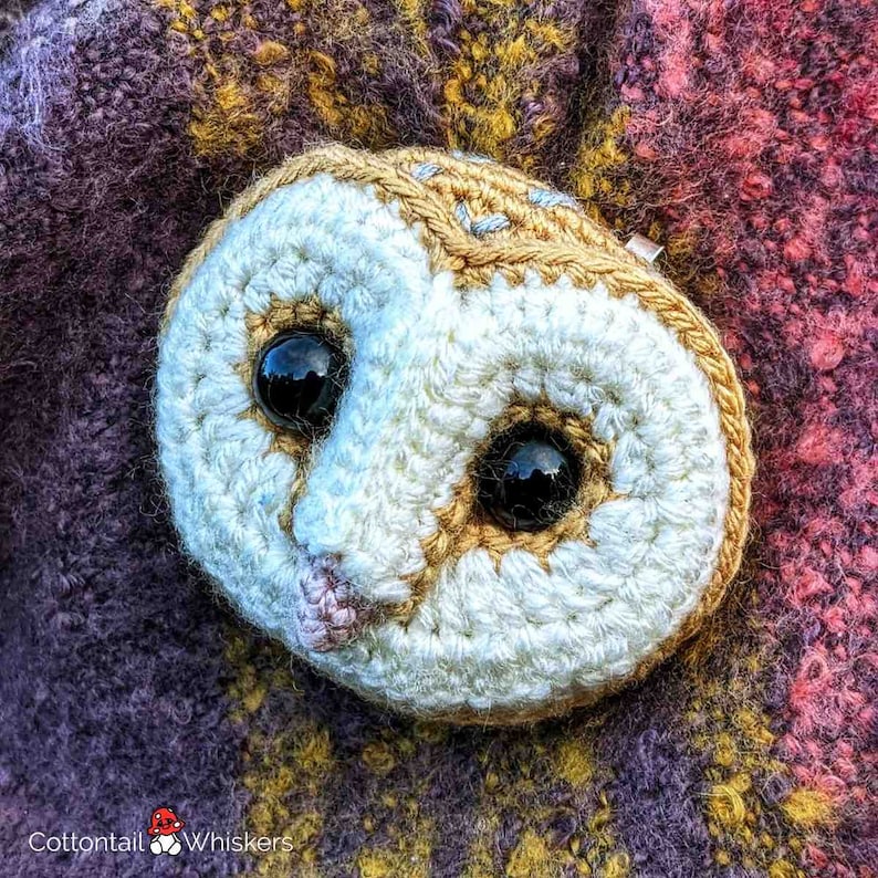 Crochet Barn Owl Brooch PDF PATTERN ONLY Amigurumi Bird - Etsy