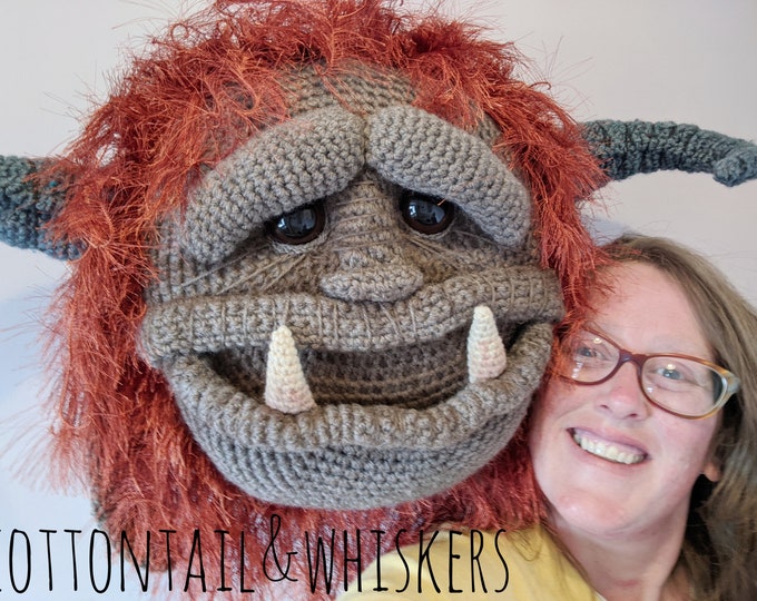Huge Crochet Fluffy Monster Trophy Head PDF PATTERN ONLY - Etsy
