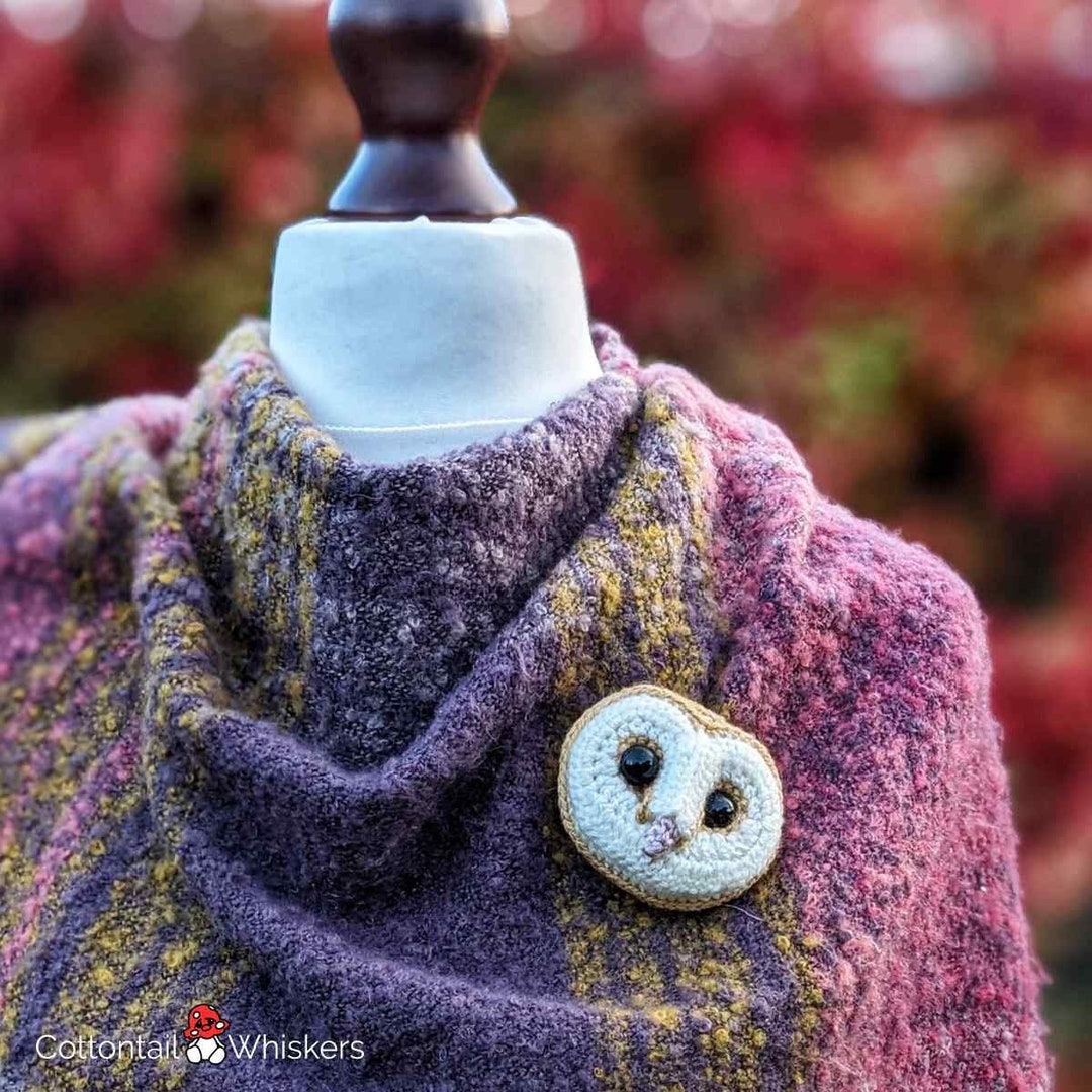 Barn Owl Crochet Pattern, Digital PDF Download, Amigurumi Bird Brooch ...
