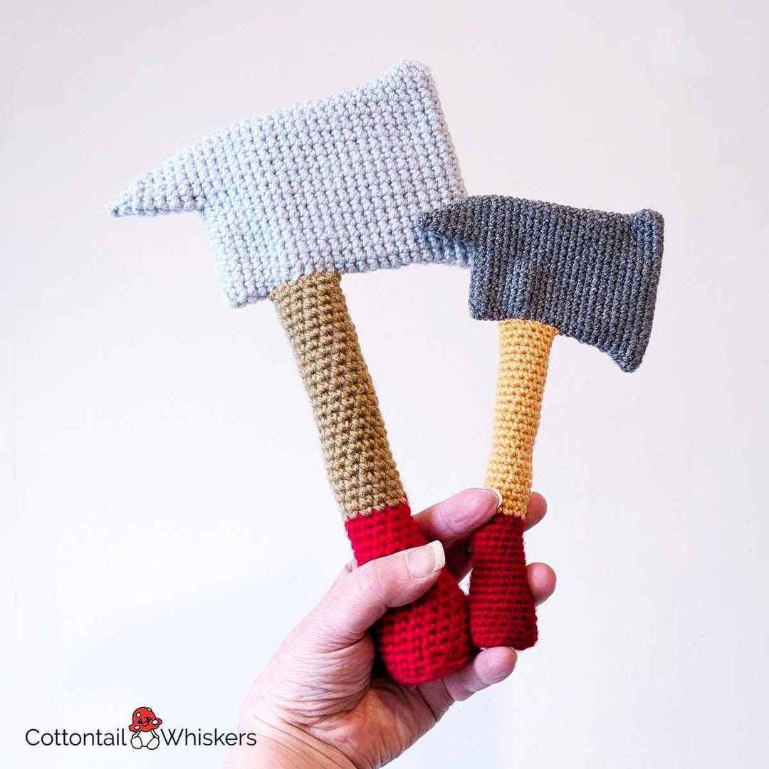 Crochet Axe Pattern, Amigurumi Wood Chopper, Log Splitter Play Soft Toy ...