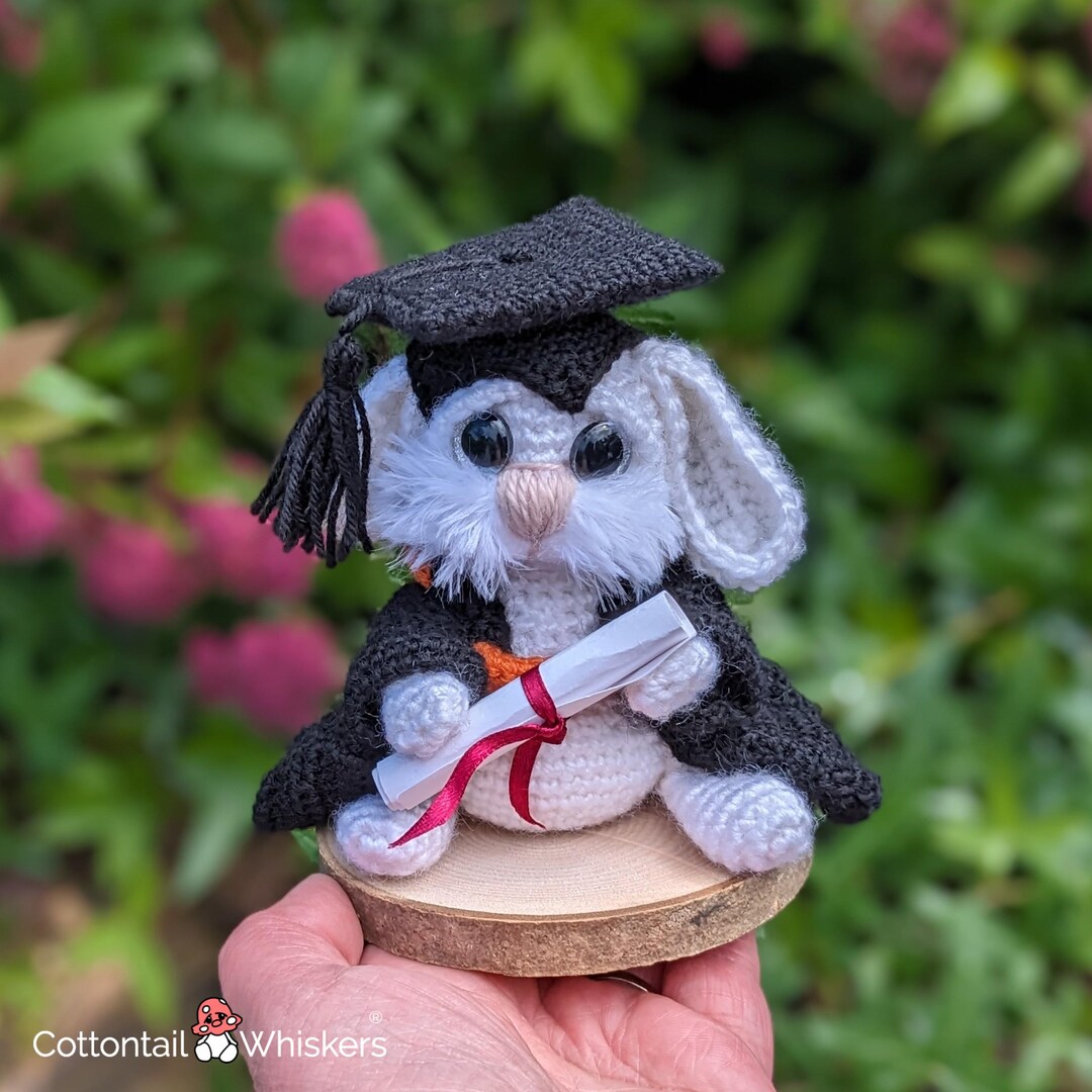 Graduation Bunny Crochet Pattern: Amigurumi Rabbit PDF (digital ...