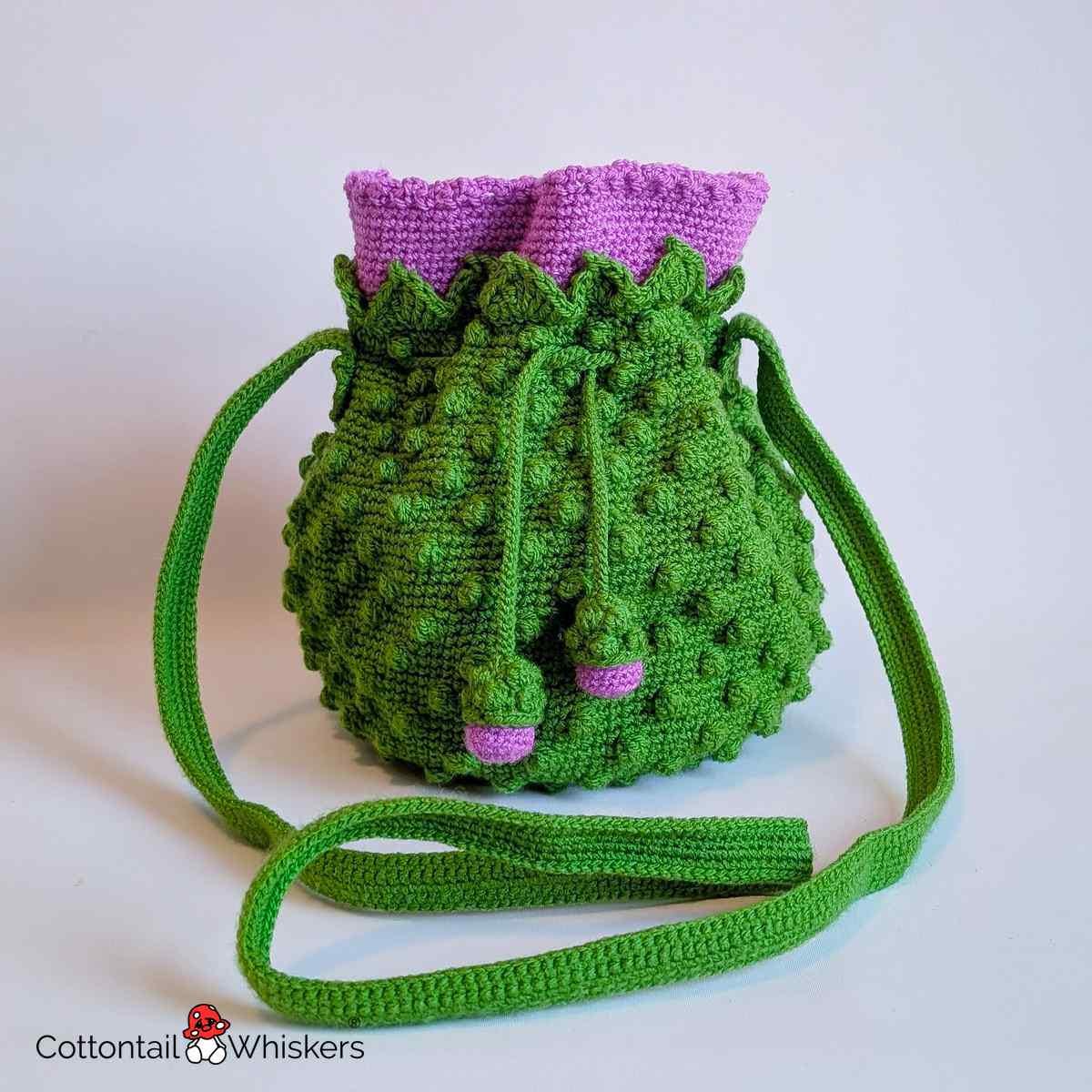 Crochet Thistle Bag Pattern, PDF Digital Download, Scottish Flower ...