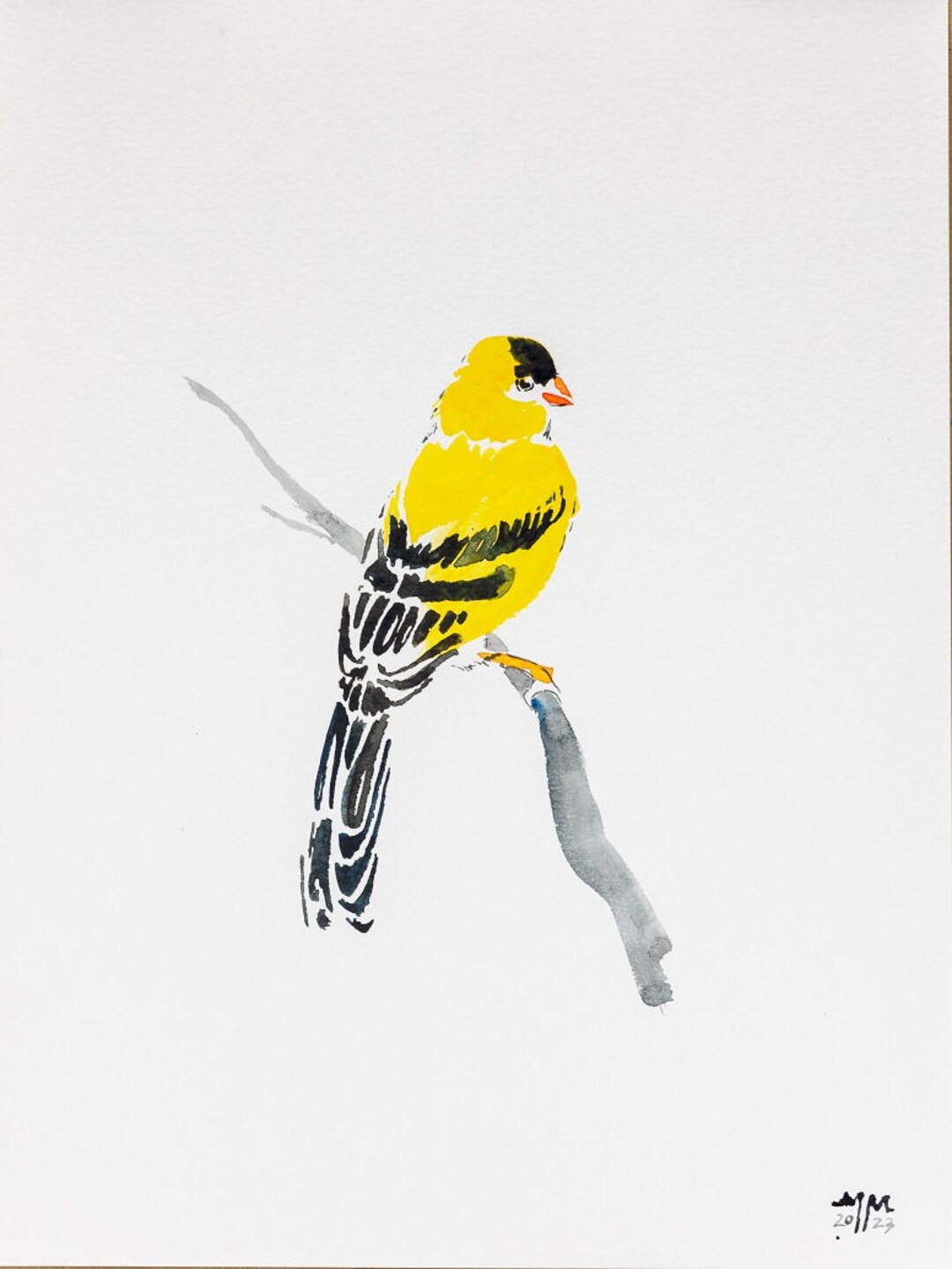 Original Artwork - Eastern Goldfinch No. 3 - Etsy