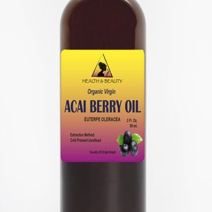 2 Oz ACAI BERRY OIL Unrefined Organic Virgin Cold Pressed Raw Natural ...