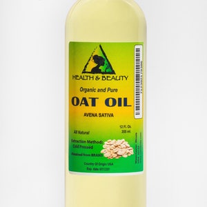 12 Oz OAT OIL ORGANIC Carrier Cold Pressed Natural 100% Pure - Etsy