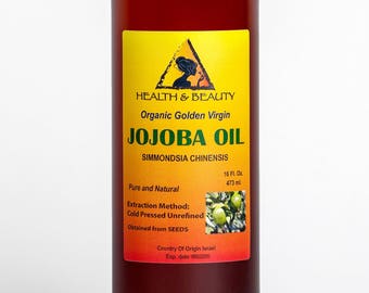 7 Lb 1 gal JOJOBA OIL GOLDEN Organic Carrier Unrefined Cold | Etsy