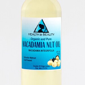 4 Oz MACADAMIA NUT OIL Organic Carrier Cold Pressed 100% Pure - Etsy