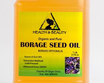 8 oz BORAGE SEED Oil Organic Carrier GLA-20% Cold Pressed