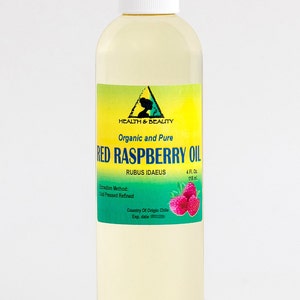 4 Oz RED RASPBERRY Seed Oil REFINED Organic Carrier Cold Pressed 100% ...