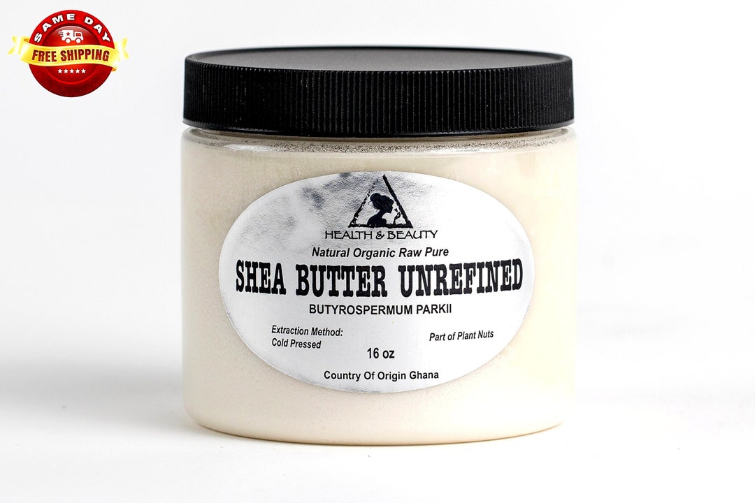 32 Oz, 2 Lb SHEA BUTTER UNREFINED Ivory White Organic Raw Cold Pressed ...