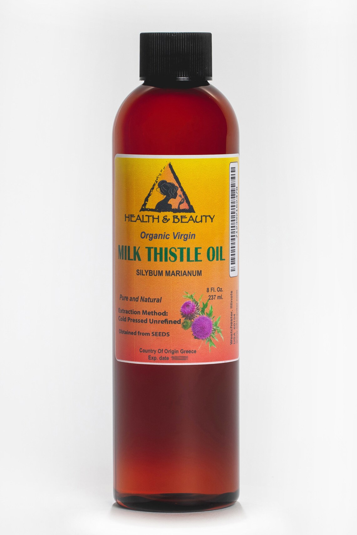 8 Oz MILK THISTLE SEED Oil Unrefined Organic Virgin Cold Pressed Pure ...