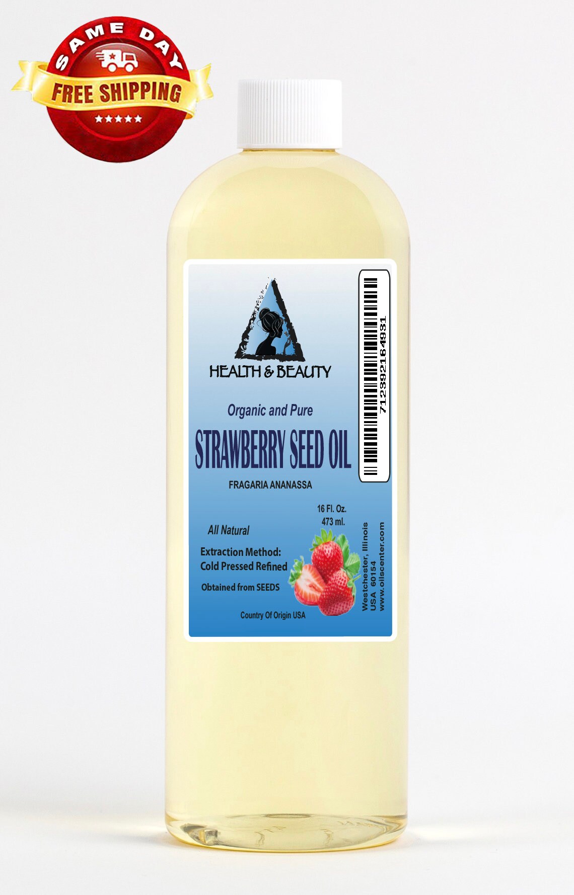 48 Oz STRAWBERRY SEED Oil REFINED Organic Cold Pressed 100% Pure All ...