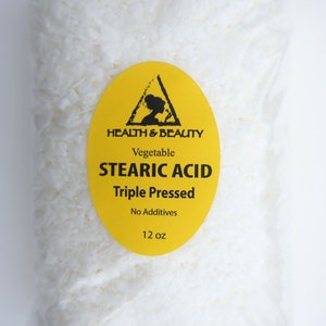 12 Oz STEARIC ACID VEGETABLE Triple Pressed Pastilles Beads 100% Pure ...